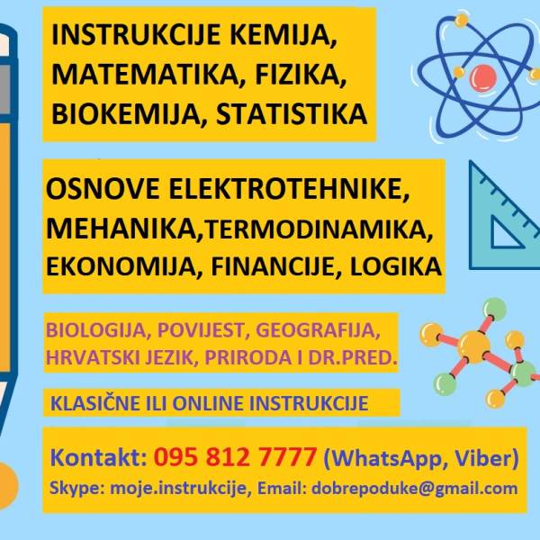 INSTRUKCIJE IZ FIZIKE, MATEMATIKE, KEMIJE, MEHANIKE, ELEKTRO